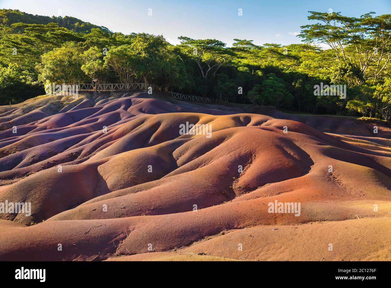Seven Coloured Earth in Chamarel, Mauritius island Stock Photo - Alamy