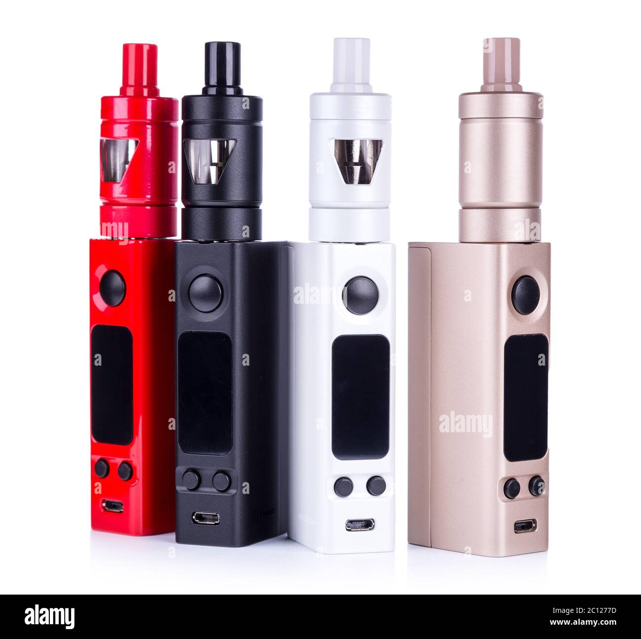 Vaping devices isolated on white Stock Photo - Alamy