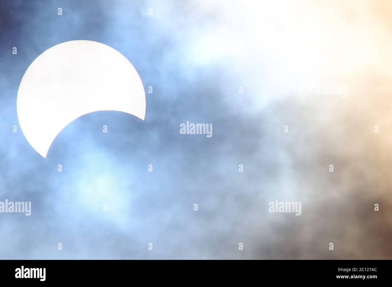 Partial Solar Eclipse Stock Photo - Alamy