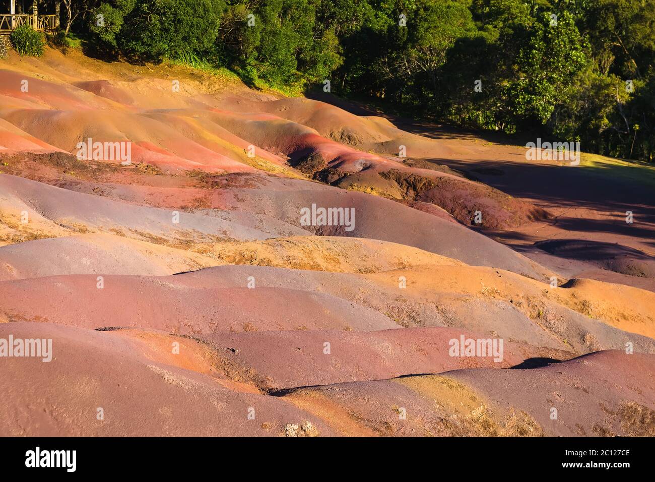 Seven Colored Earth in Chamarel, National park in Mauritius island ...