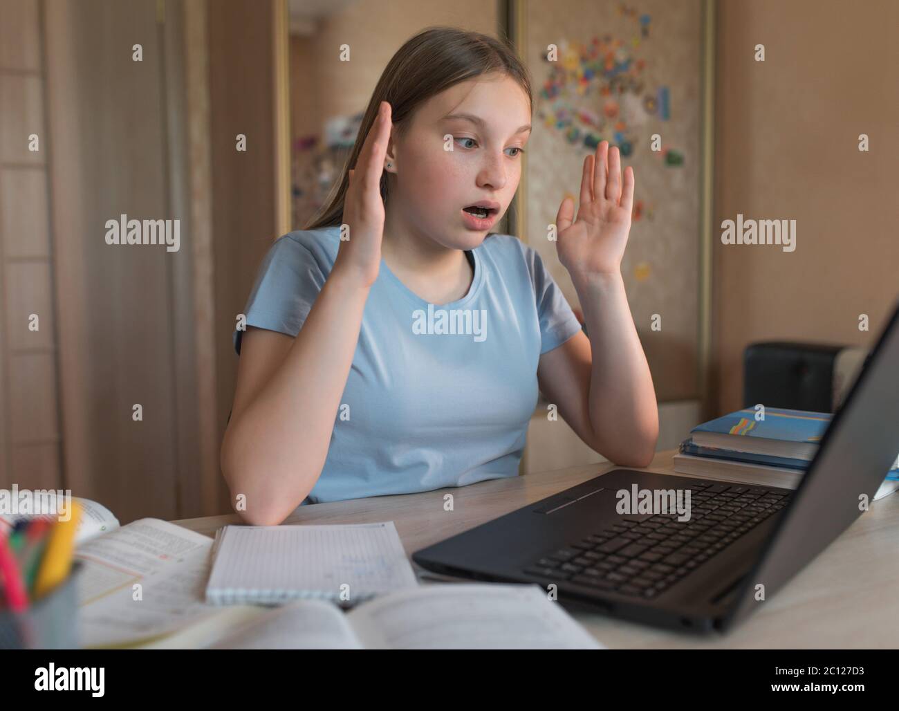 Digital teenager tired eyes hi-res stock photography and images - Alamy