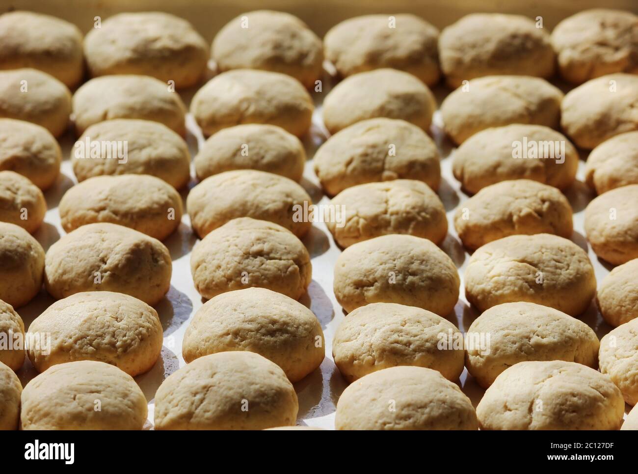 preparation of tasty homemade shortbread on sheet Stock Photo - Alamy
