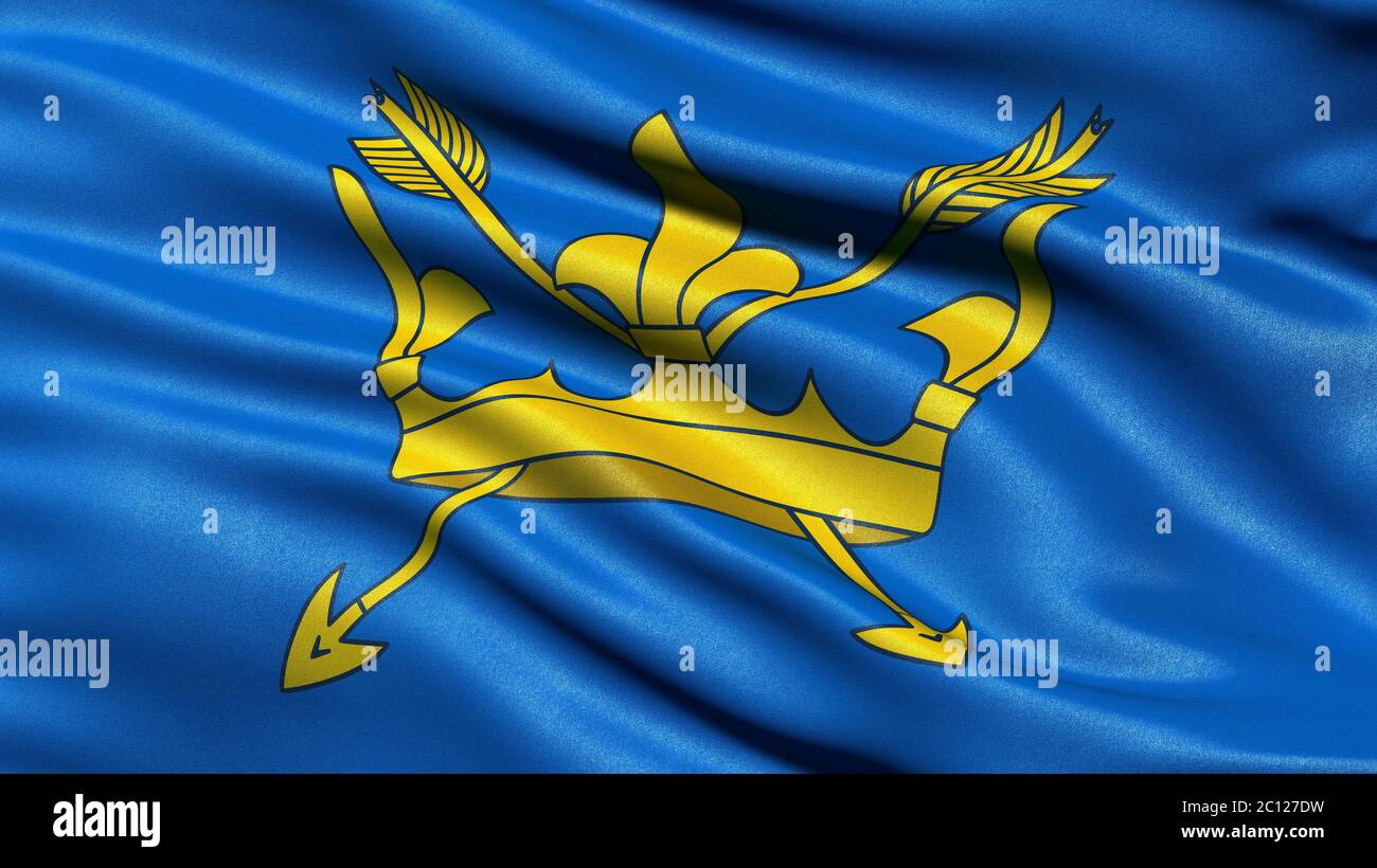 Flag of Suffolk waving in the wind. 3D illustration Stock Photo - Alamy