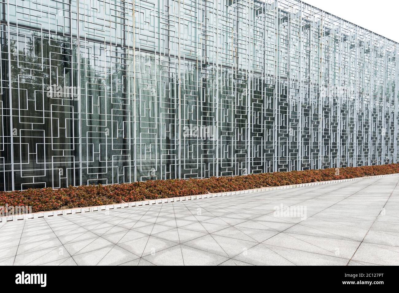 modern building with glass wall Stock Photo - Alamy