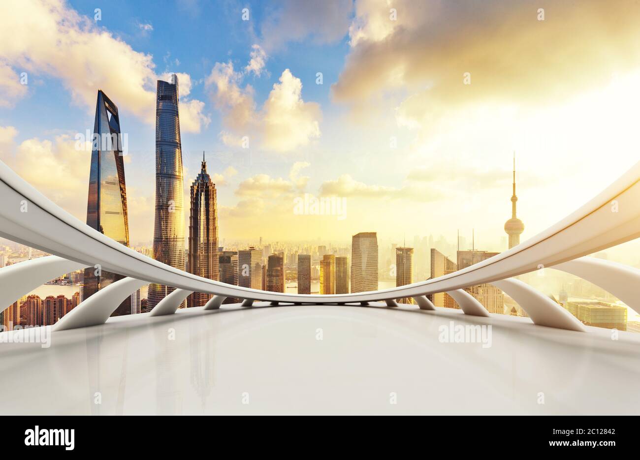 cityscape and skyline of shanghai from abstract window Stock Photo - Alamy