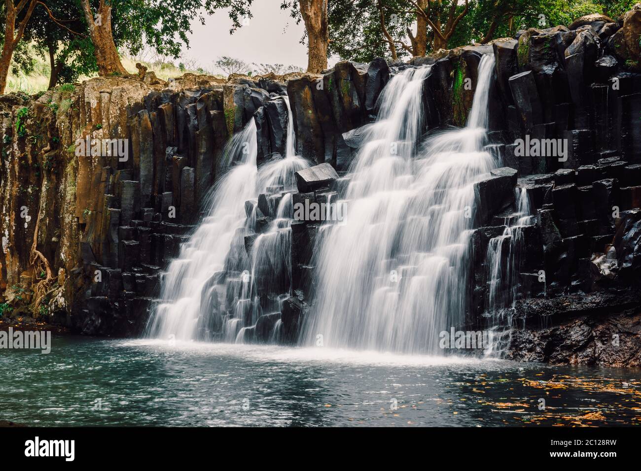 Rochester Falls. Cascade waterfall in Mauritius Stock Photo - Alamy