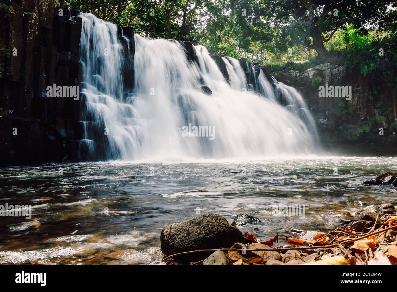 Rochester Falls. Amazing cascade waterfall in Mauritius Stock Photo - Alamy