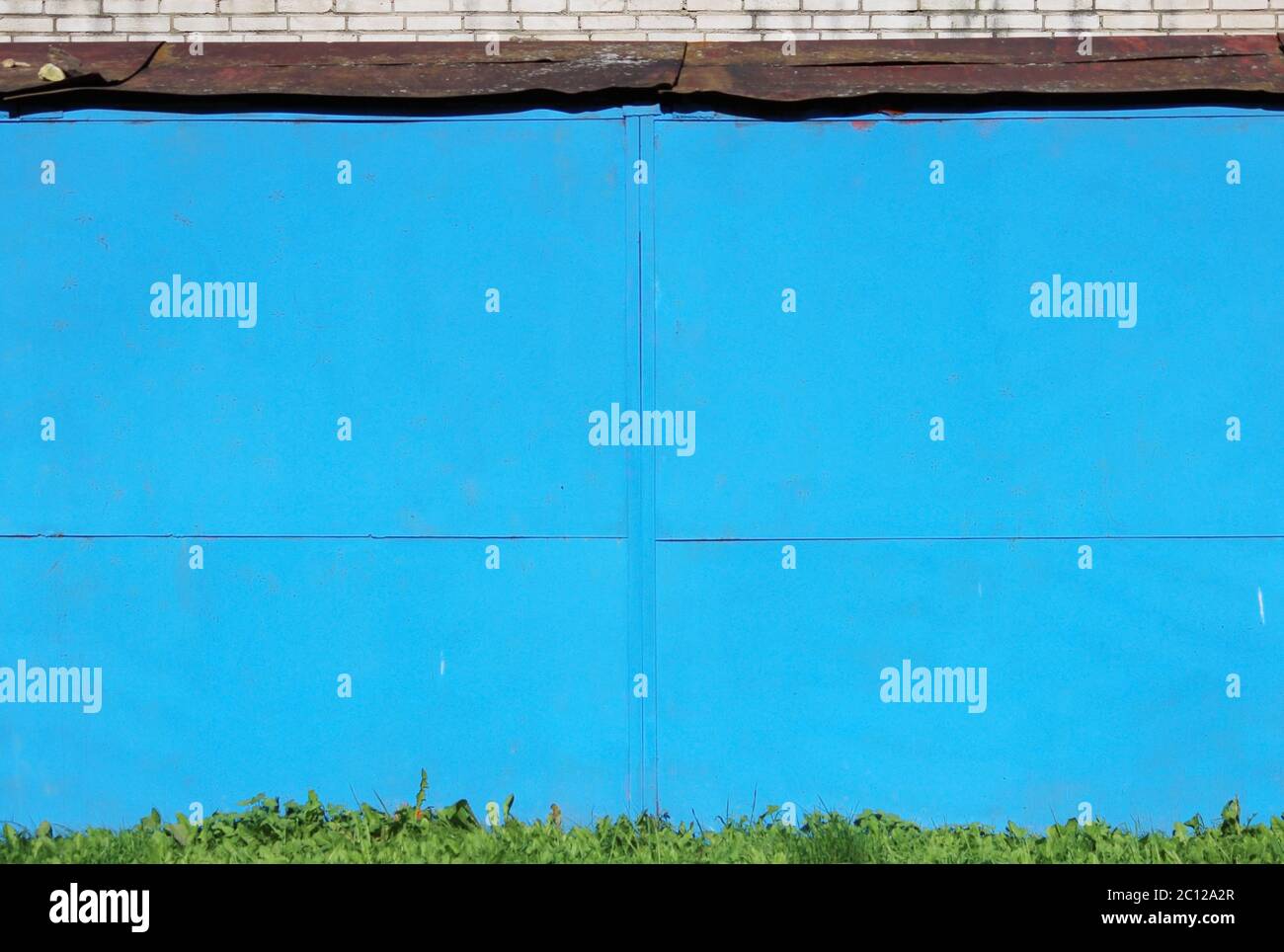 Abstract detailed blue metal wall background texture of sheet painted ...