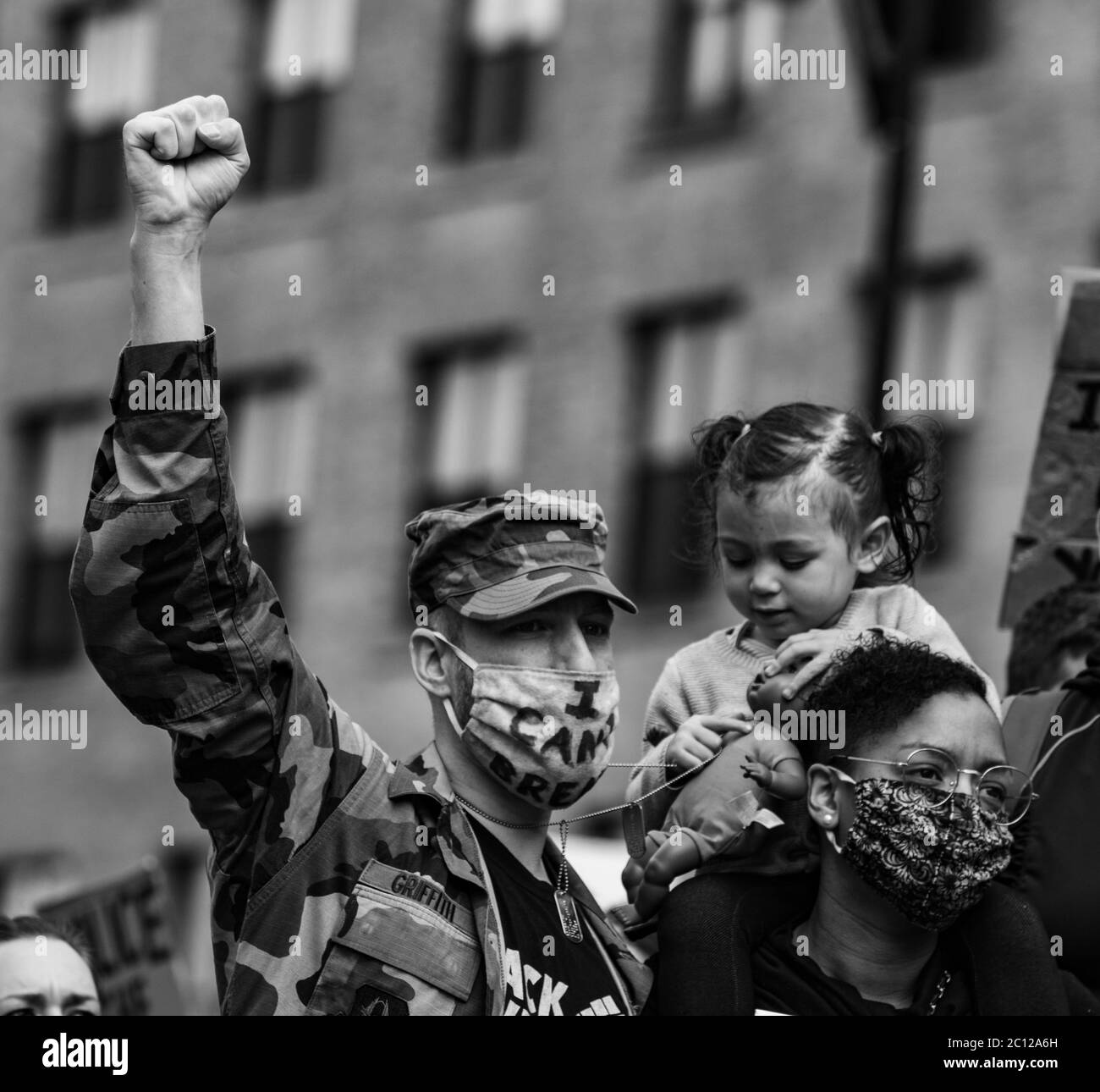 Rally against brutality in Black and White Stock Photos & Images - Alamy