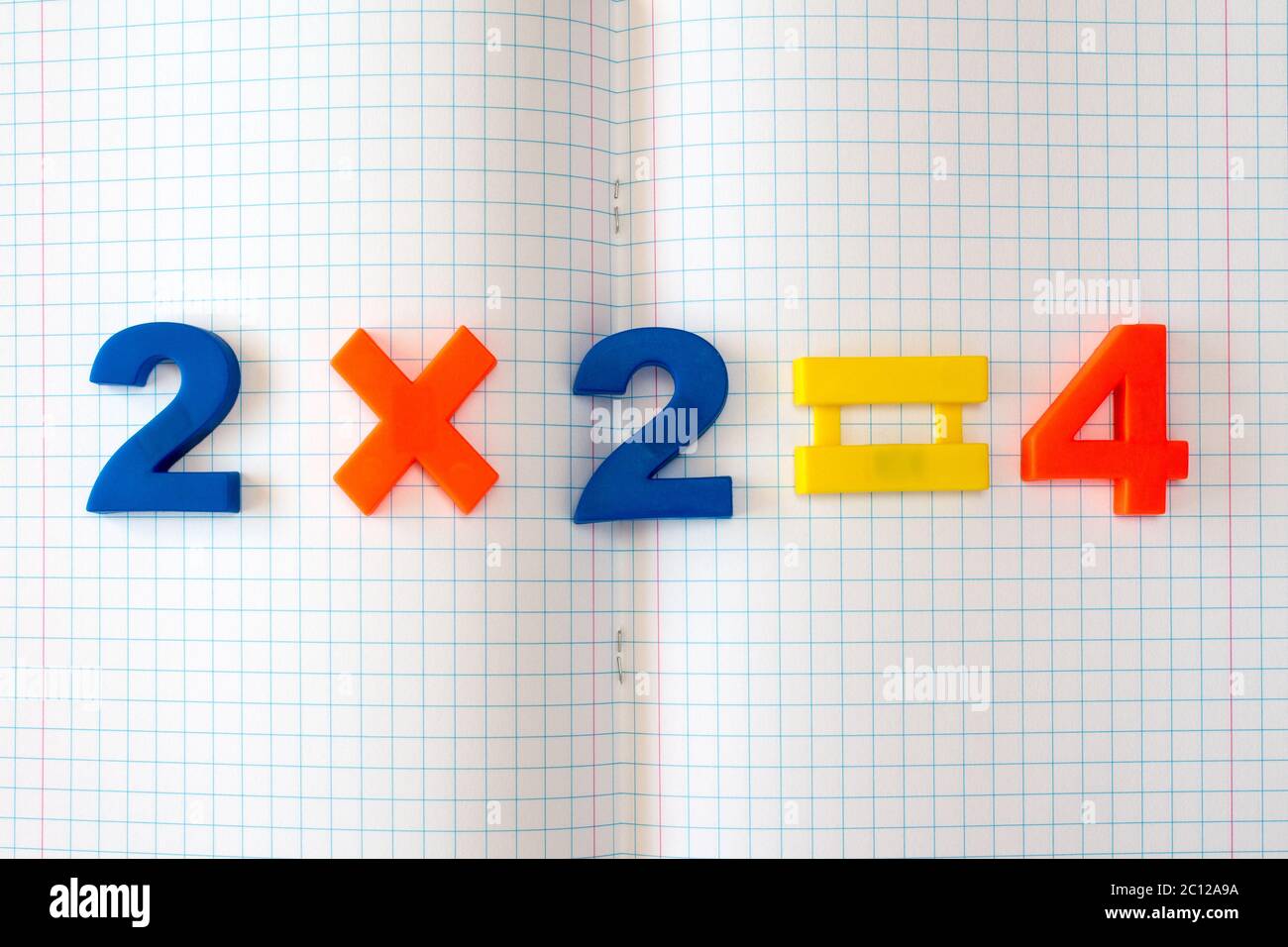 Exercise book with math formula Stock Photo - Alamy