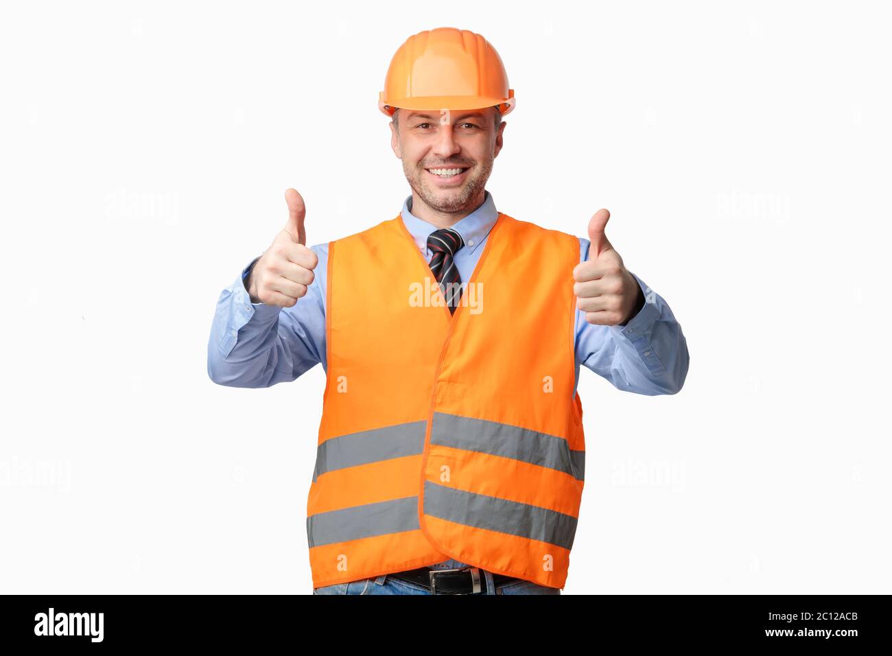 Construction worker gesturing hi-res stock photography and images - Alamy