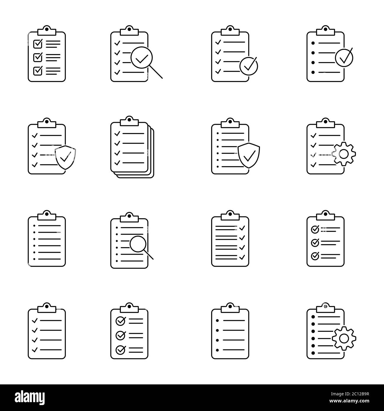 Checklist icons hi-res stock photography and images - Alamy