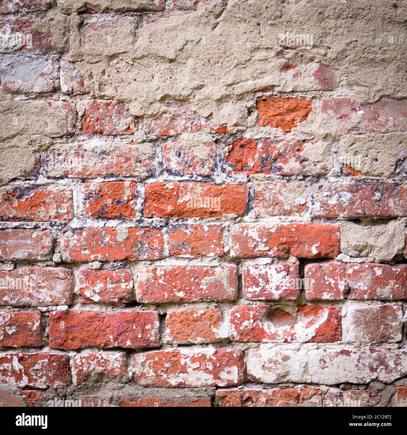 Background of old vintage dirty brick wall Stock Photo - Alamy
