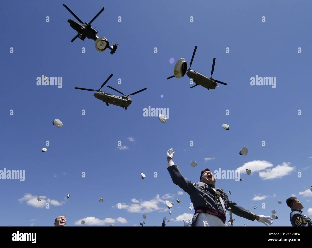 West Point, United States. 13th June, 2020. Military helicopters ...