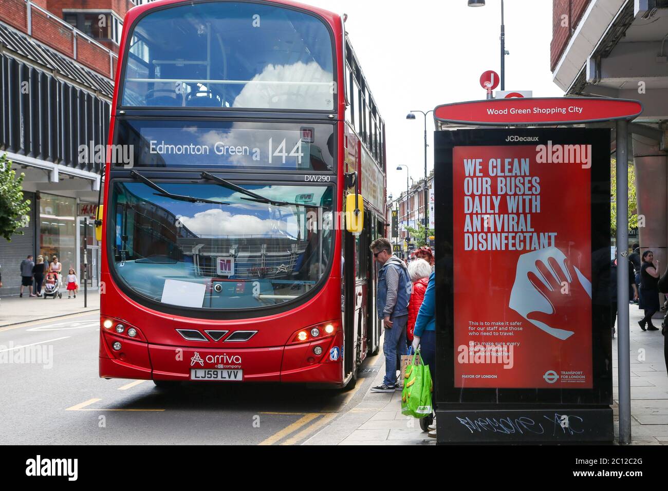 London, UK. 13th June, 2020. 'We clean our buses daily with antiviral ...