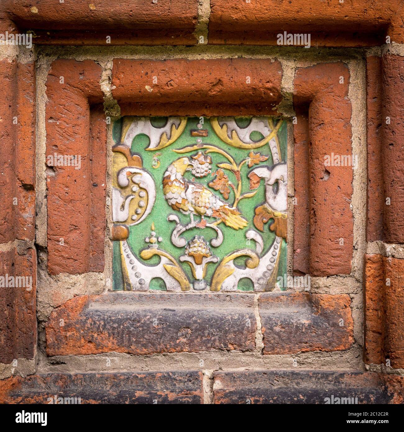 traditional russian floral ornament on tiles Stock Photo - Alamy