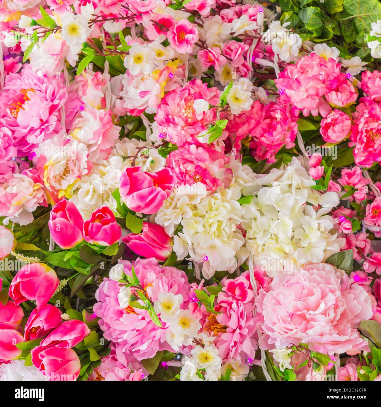 Pattern of natural flowers background Stock Photo - Alamy