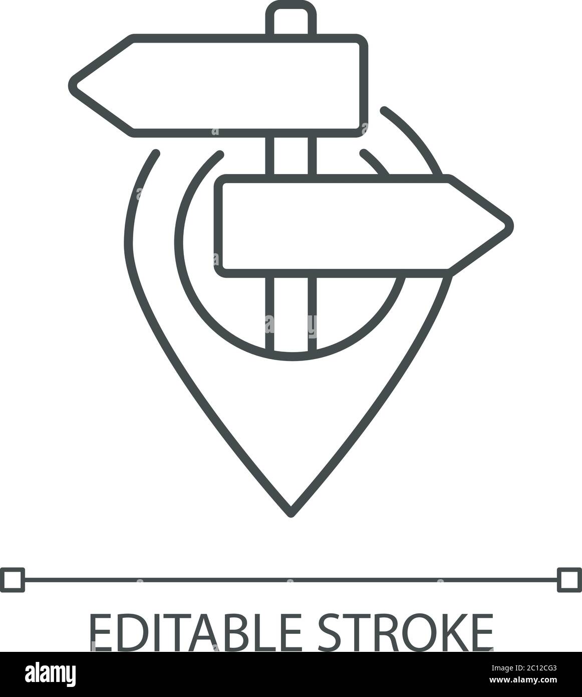 GPS pointer pixel perfect linear icon Stock Vector Image & Art - Alamy