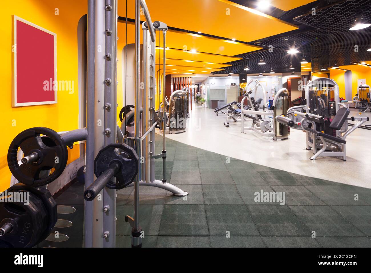 interior of modern gym Stock Photo - Alamy