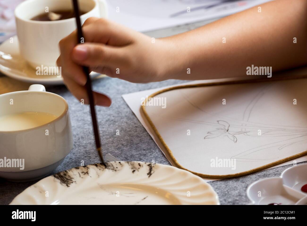 Chinese bamboo hand drawing hi-res stock photography and images - Alamy