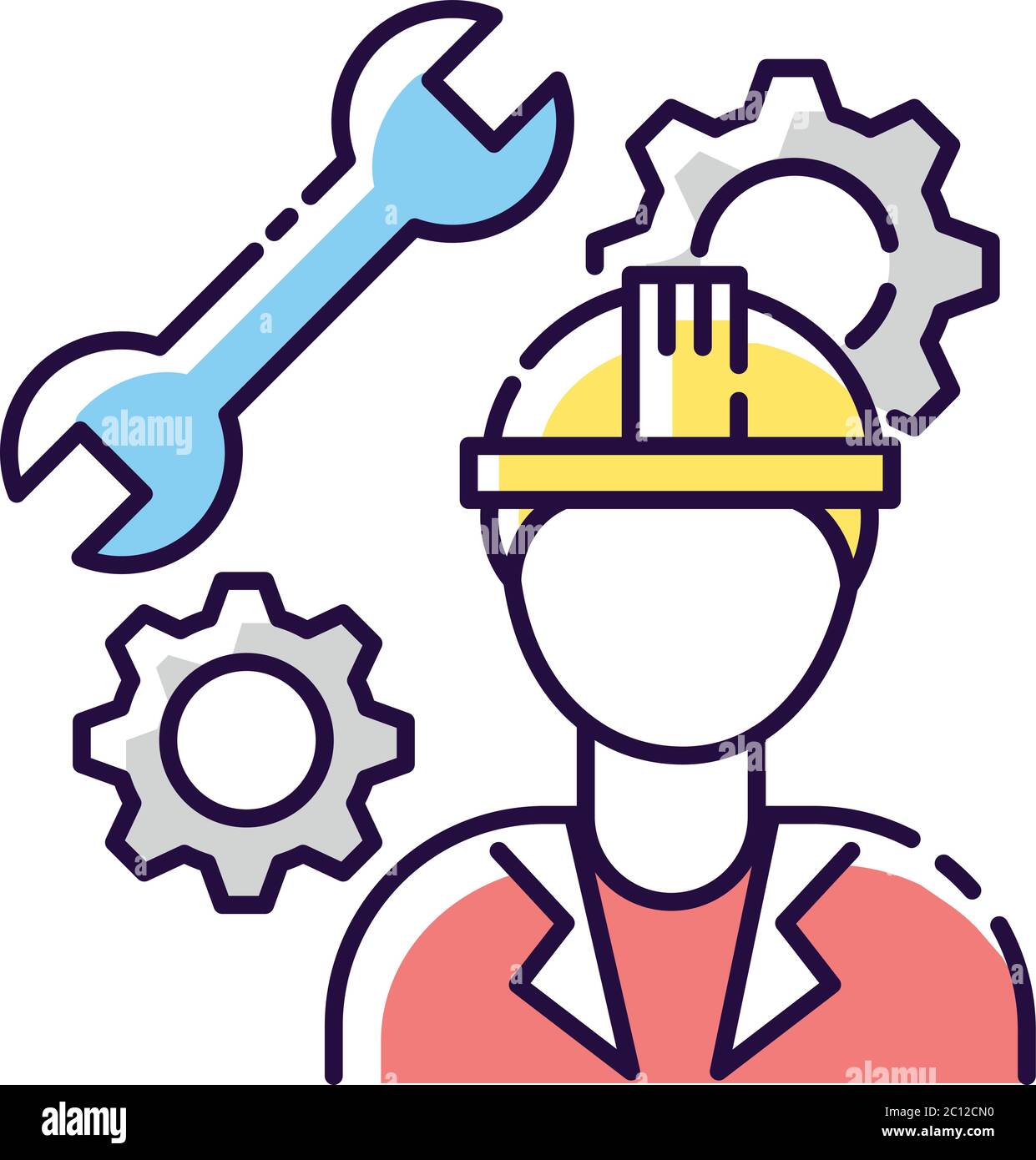 Mechanical engineer RGB color icon Stock Vector Image & Art - Alamy