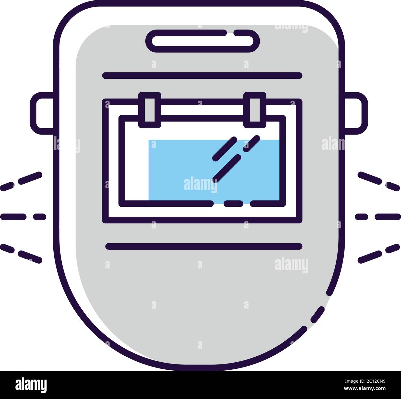 Welding helmet color icon Cut Out Stock Images & Pictures - Alamy