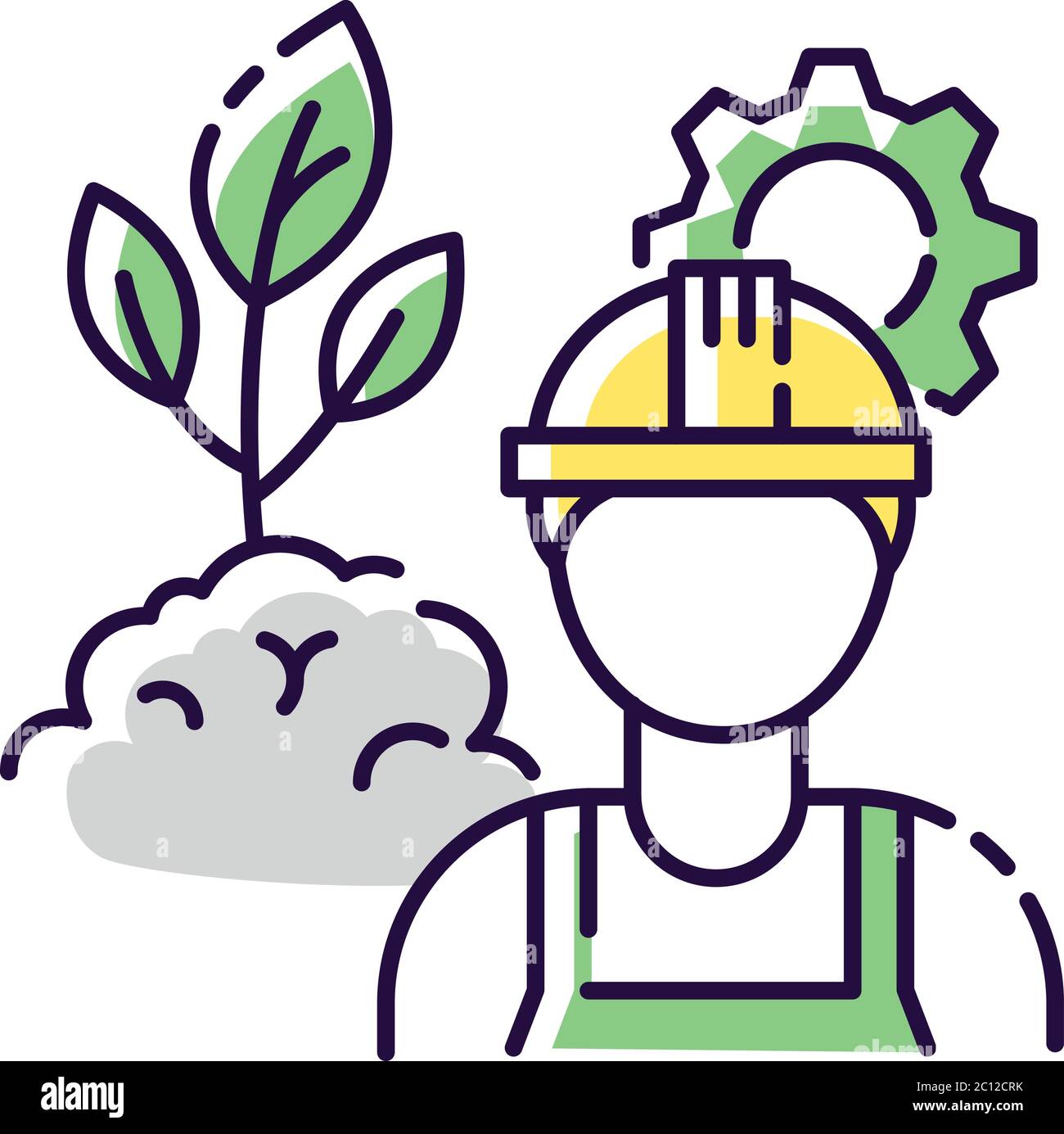 Environmental engineer RGB color icon Stock Vector Image & Art - Alamy