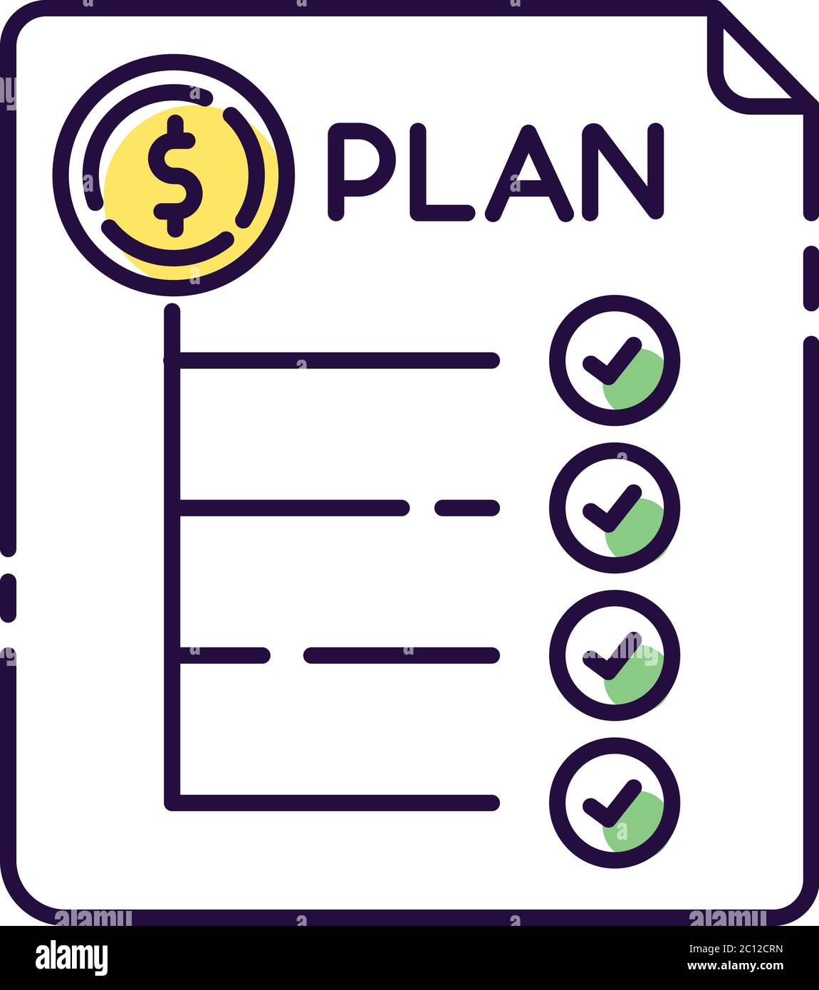 Expenditure plan RGB color icon Stock Vector Image & Art - Alamy