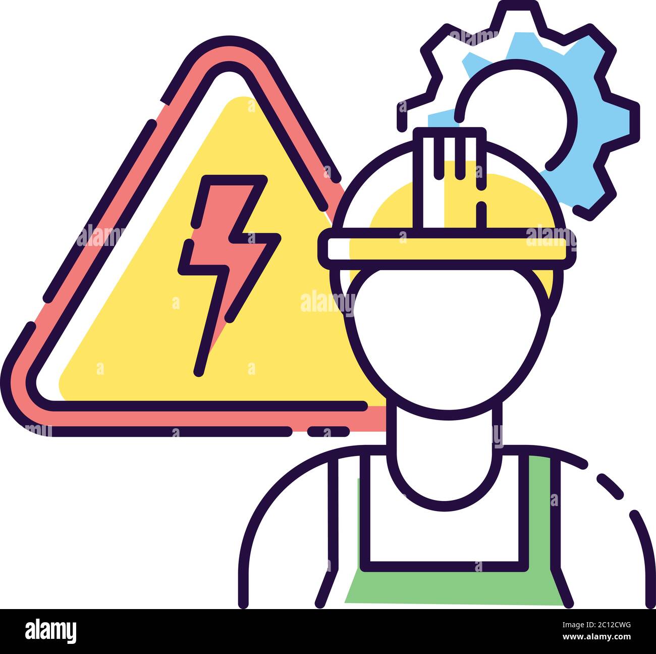 Electrical engineer RGB color icon Stock Vector Image & Art - Alamy