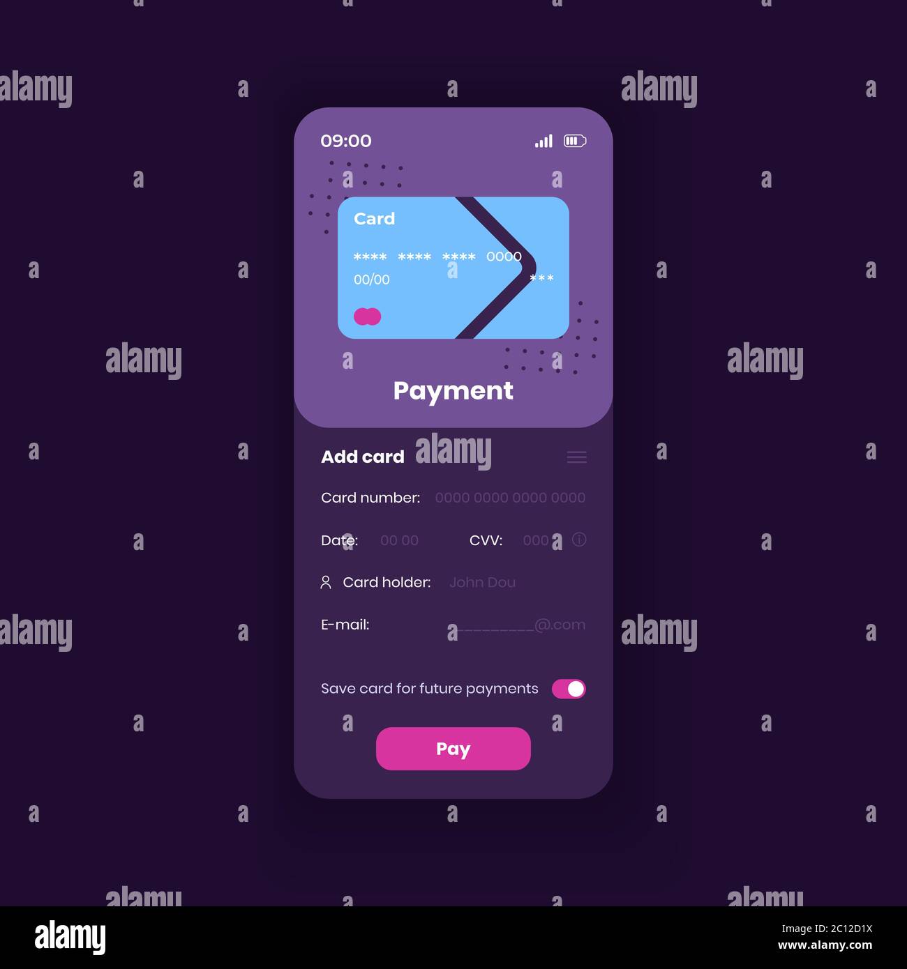 Web widget card template Stock Vector Images - Alamy