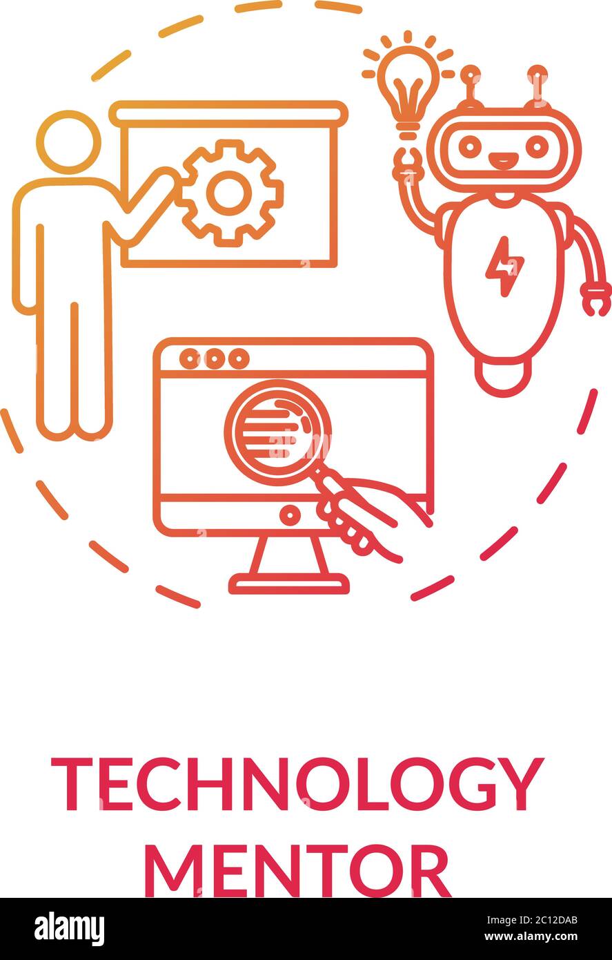 Technology mentor concept icon Stock Vector Image & Art - Alamy