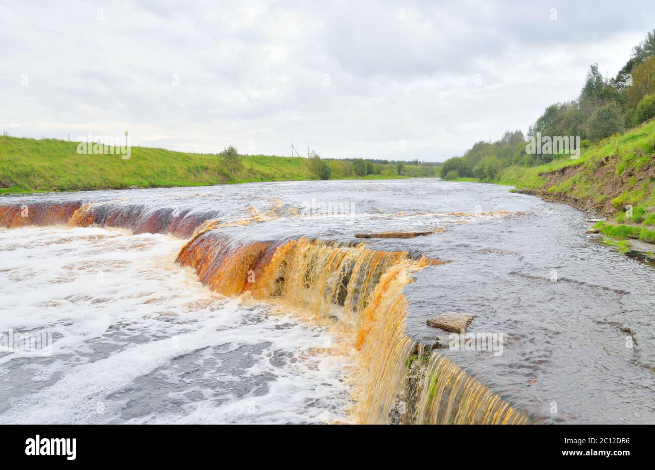 Waterfall on river tosna hi-res stock photography and images - Alamy