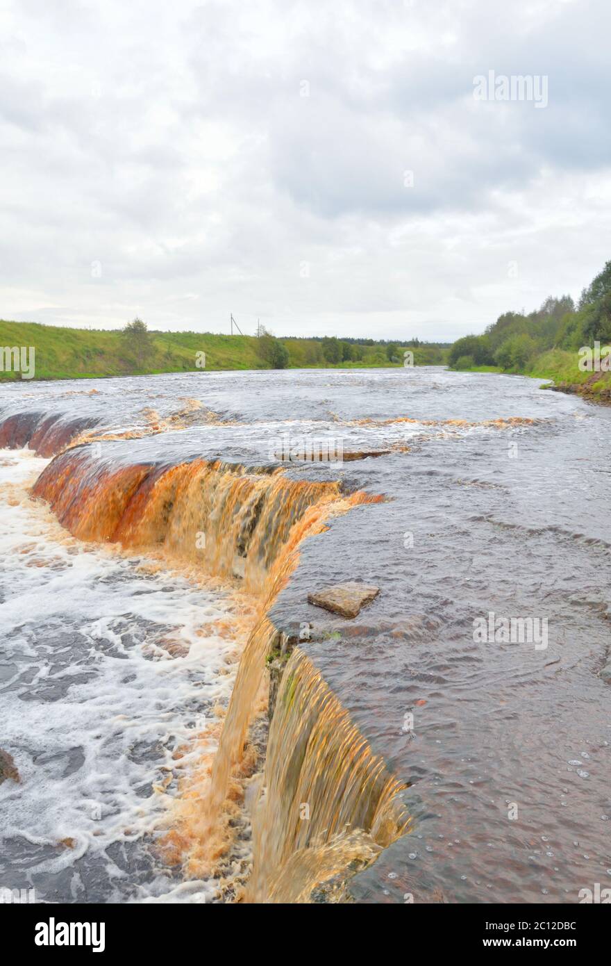 Waterfall on river tosna hi-res stock photography and images - Alamy