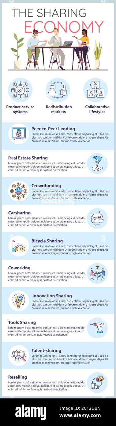 Collaborative economy vector infographic template Stock Vector Image & Art - Alamy