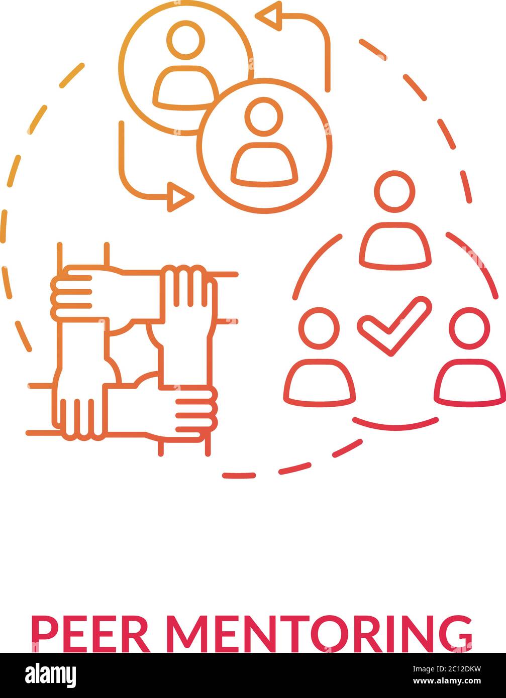 Peer mentoring concept icon Stock Vector Image & Art - Alamy