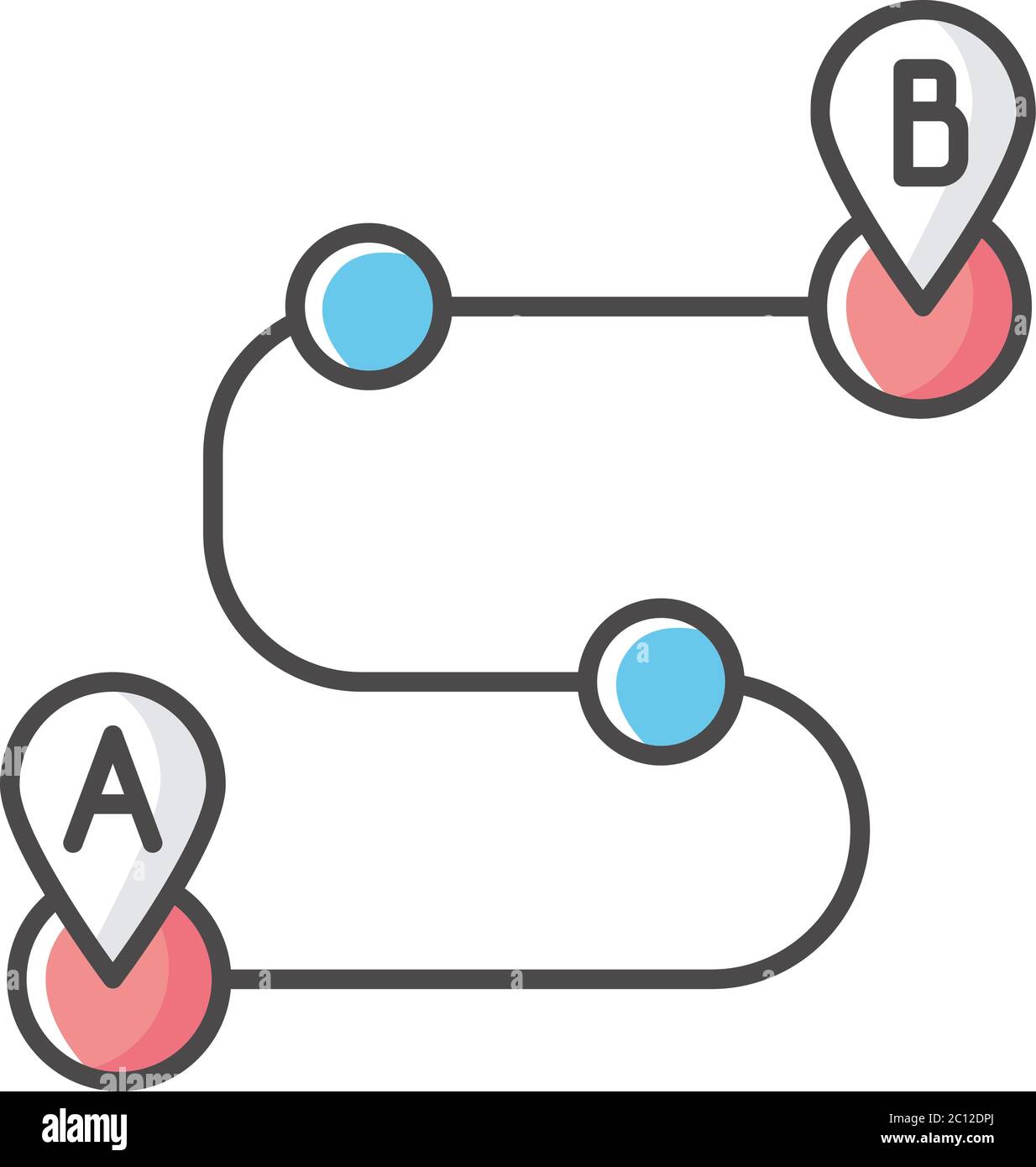 Route planning RGB color icon Stock Vector Image & Art - Alamy