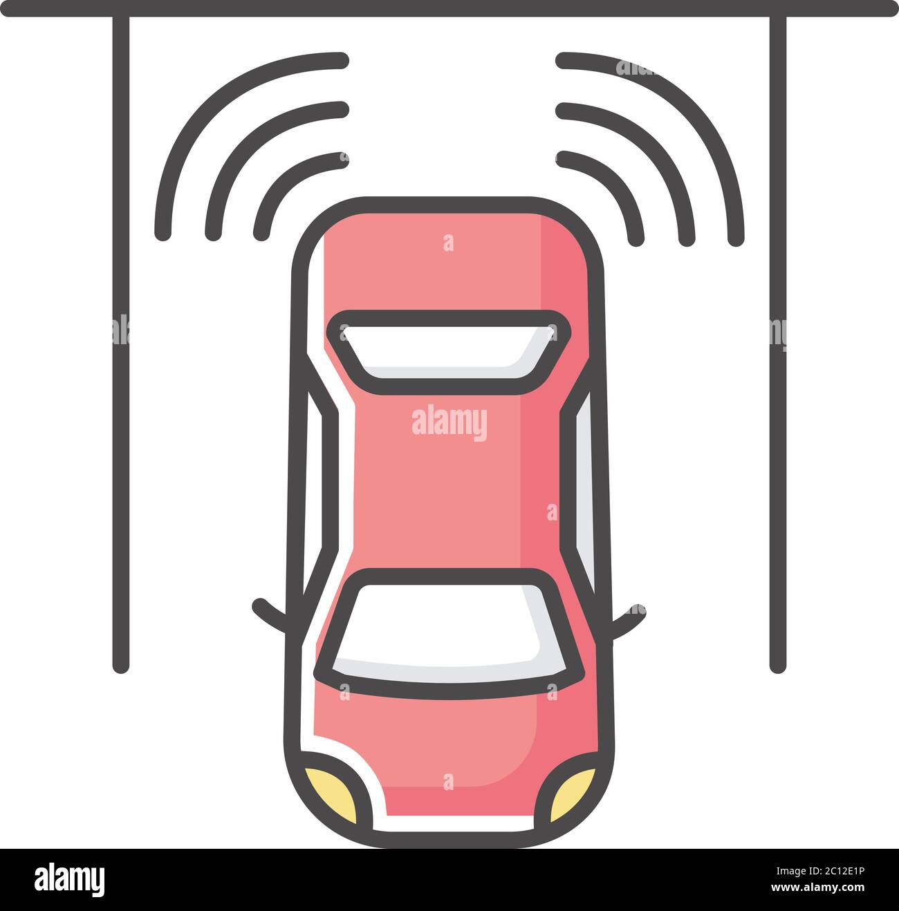Parking sensors RGB color icon Stock Vector Image & Art - Alamy