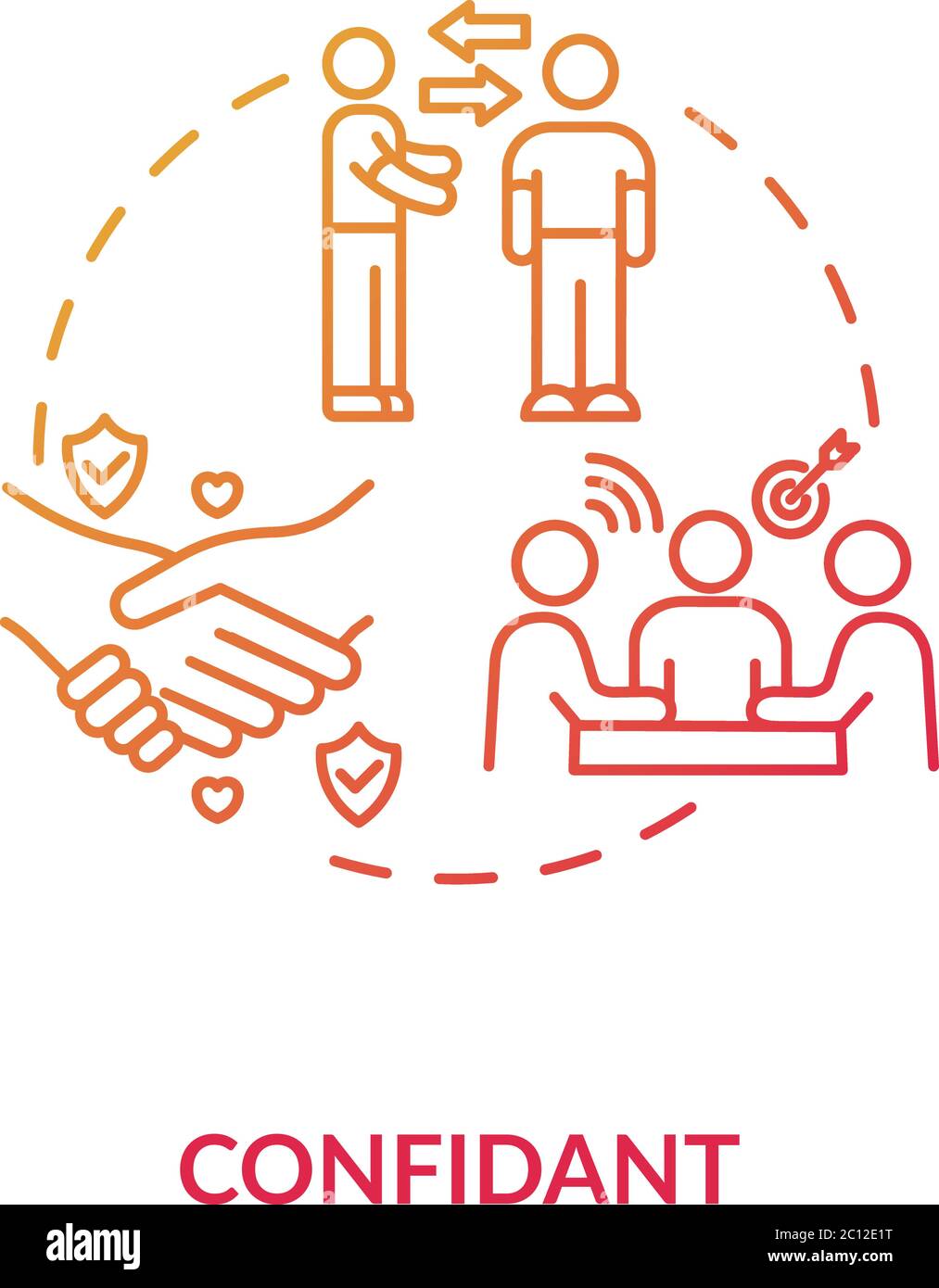 Confidant concept icon Stock Vector Image & Art - Alamy