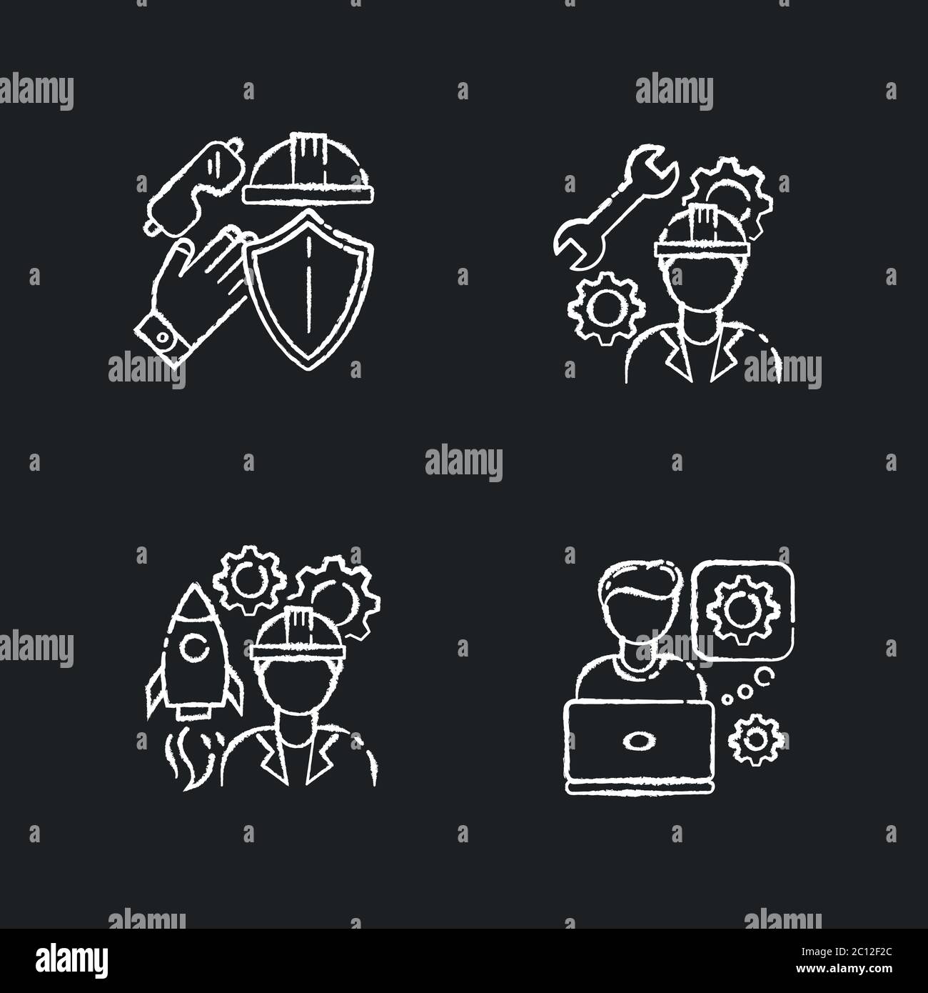 Computer engineer clipart Black and White Stock Photos & Images - Alamy