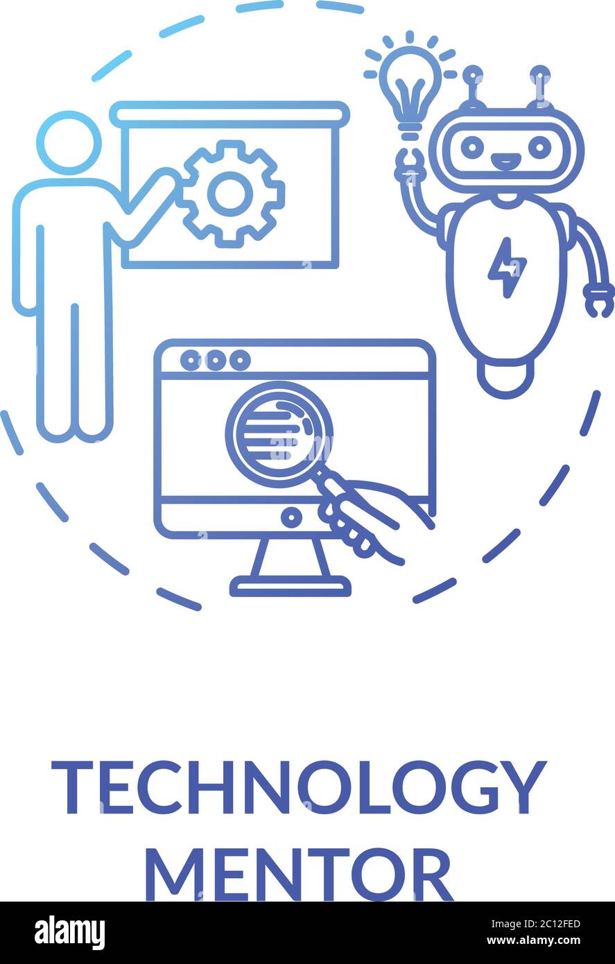 Technology mentor concept icon Stock Vector Image & Art - Alamy