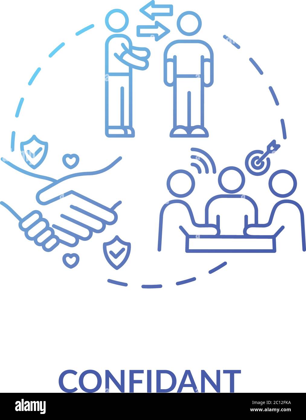 Confidant concept icon Stock Vector Image & Art - Alamy