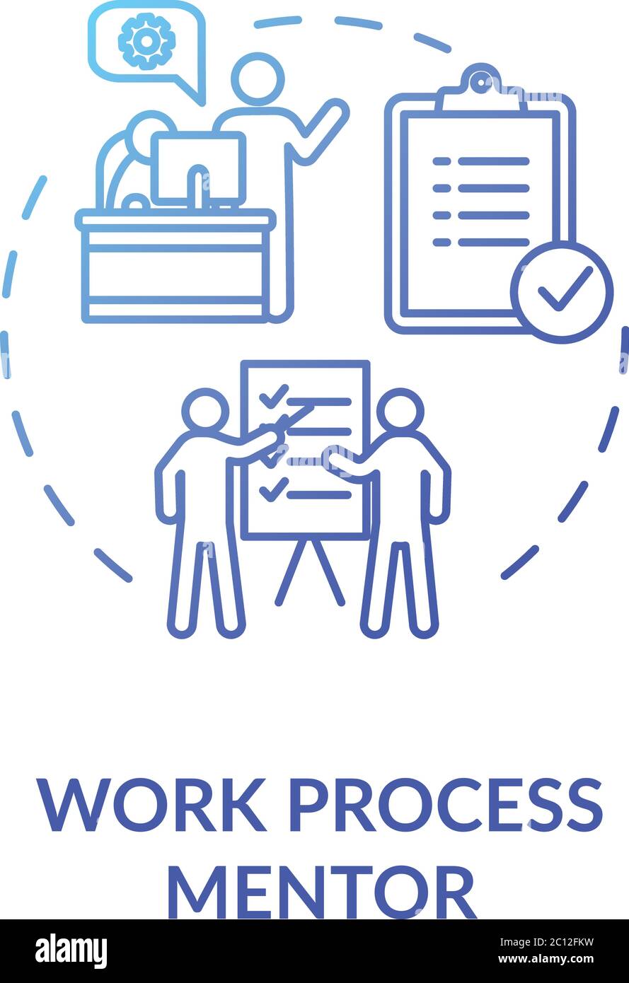 Mentor work icon outline hi-res stock photography and images - Alamy