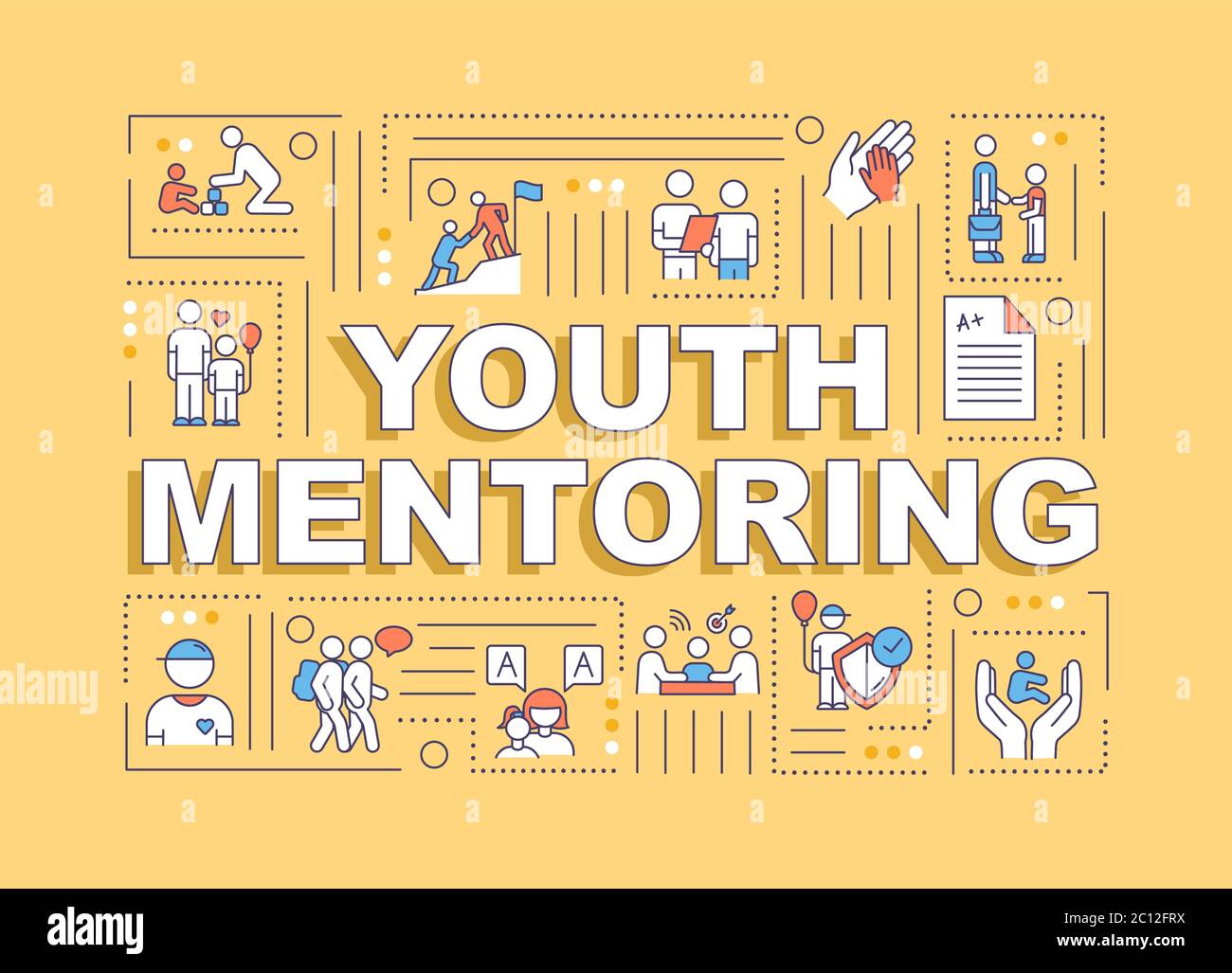 Youth mentoring word concepts banner Stock Vector Image & Art - Alamy