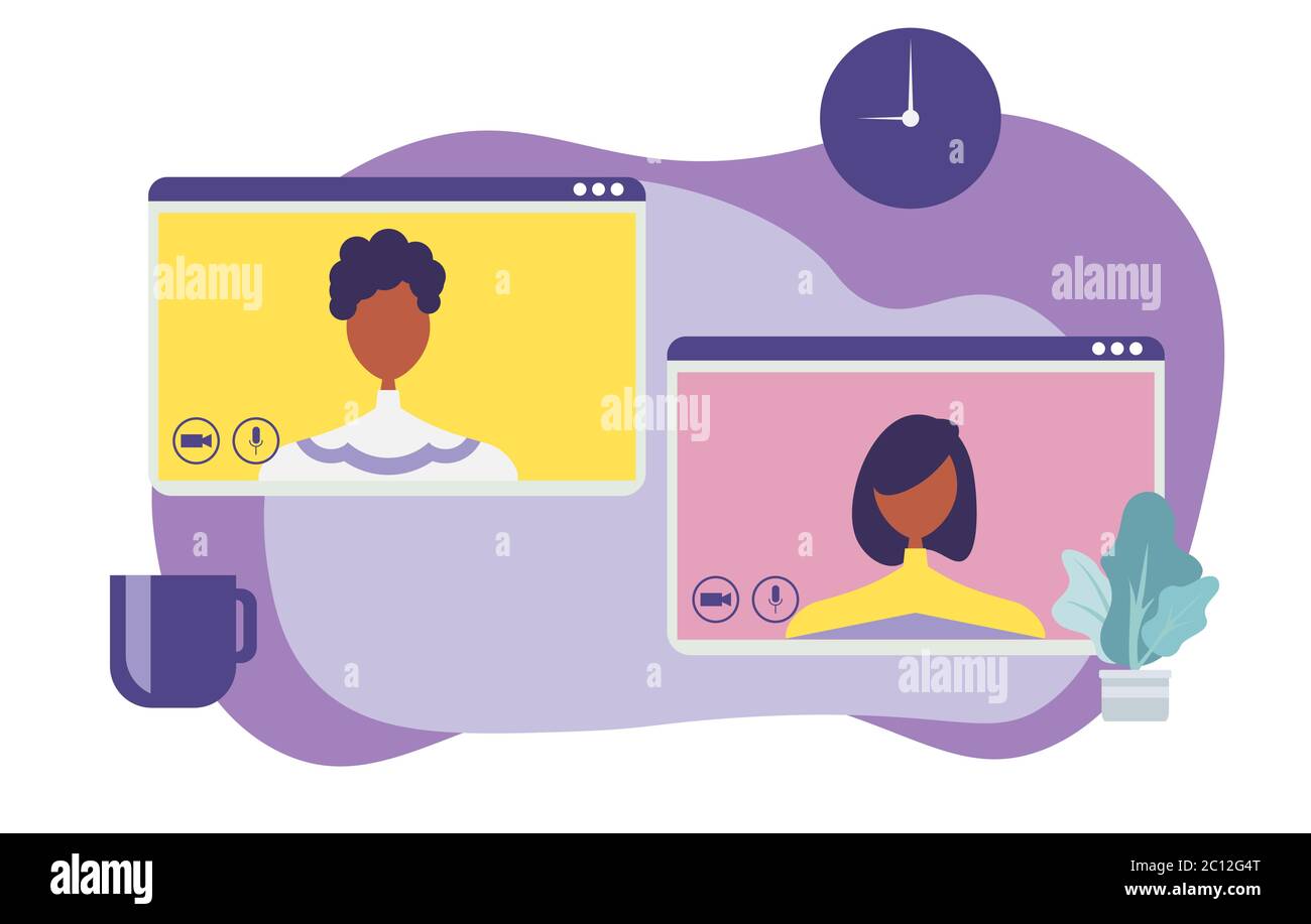 Conversation home business Stock Vector Images - Alamy