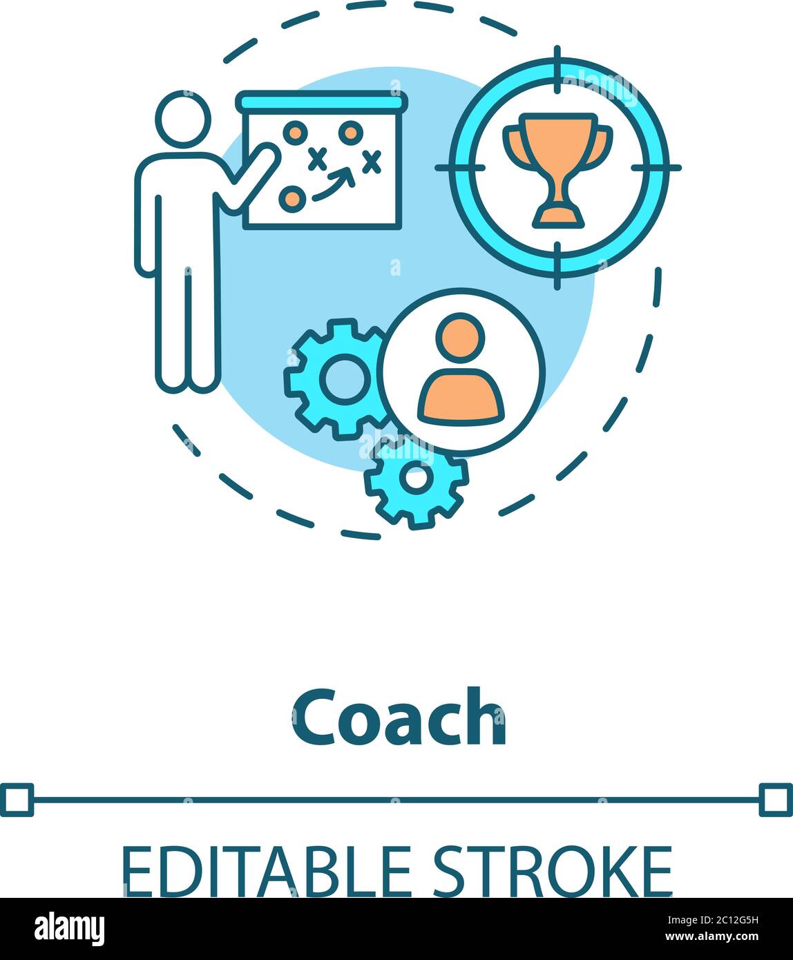 Coach concept icon Stock Vector Image & Art - Alamy