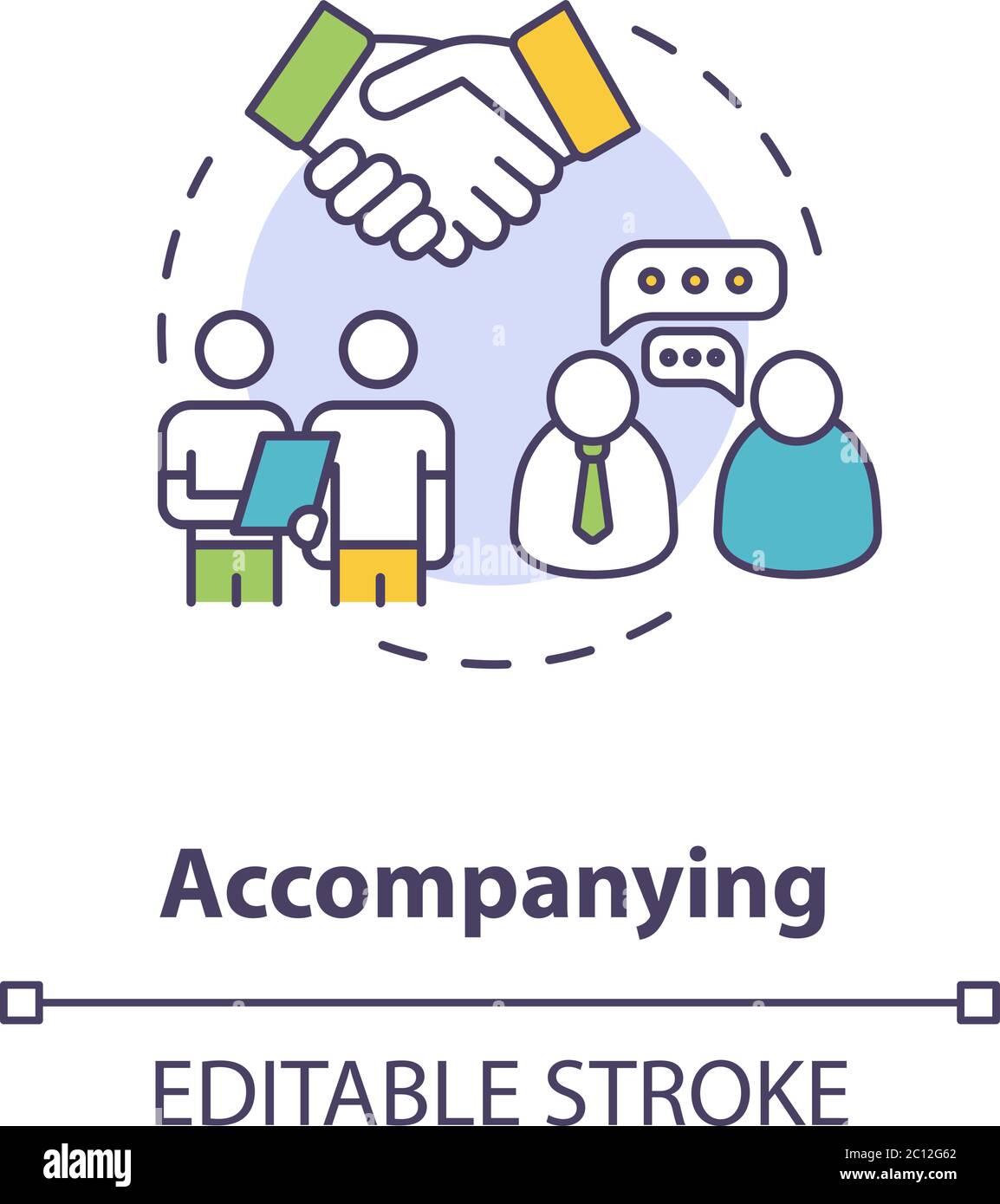 Accompanying concept icon Stock Vector Image & Art - Alamy