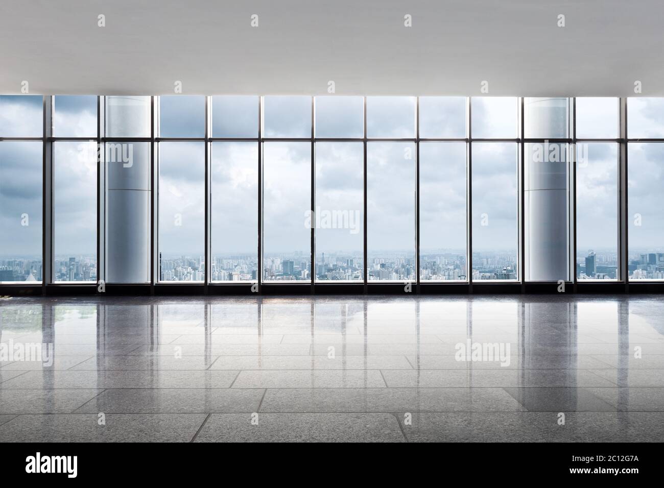 cityscape and skyline of shanghai from glass window Stock Photo - Alamy