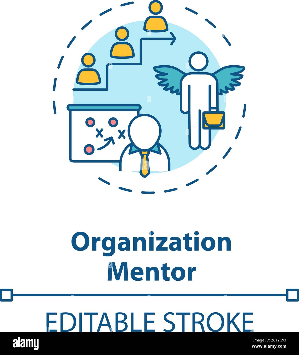 Organization mentor concept icon Stock Vector Image & Art - Alamy