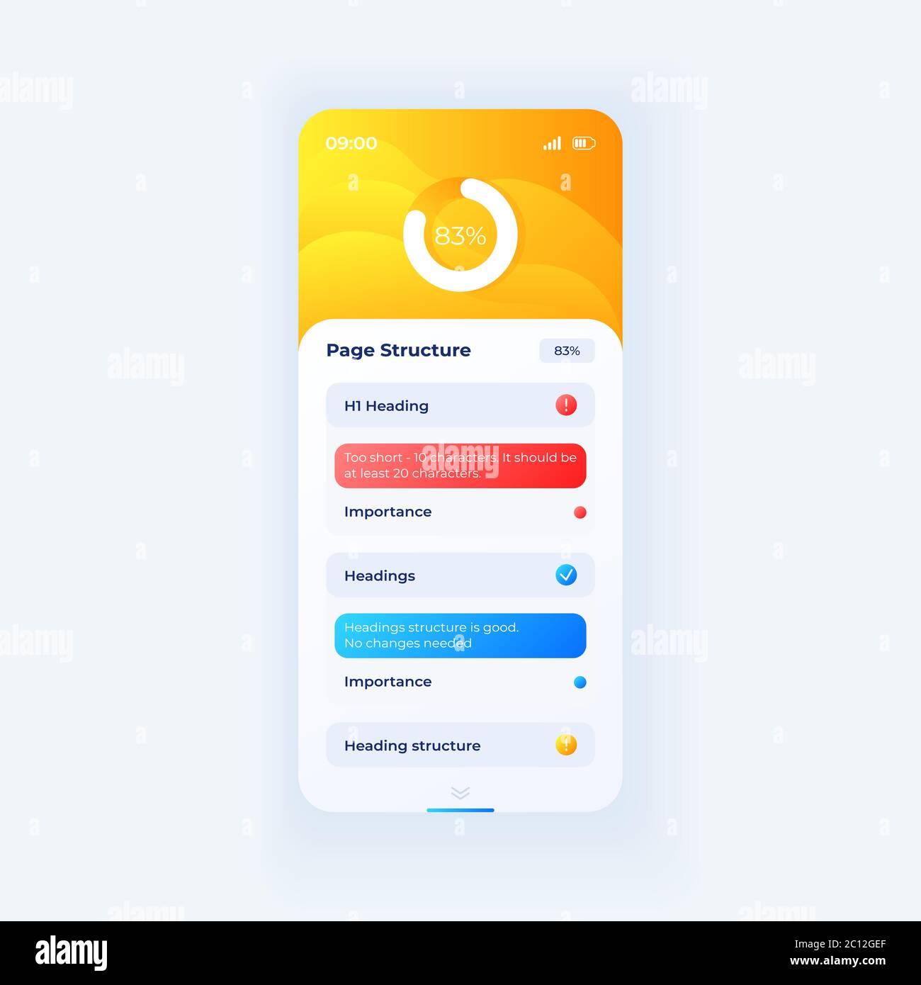 Seo analysis smartphone interface vector template Stock Vector Image & Art - Alamy