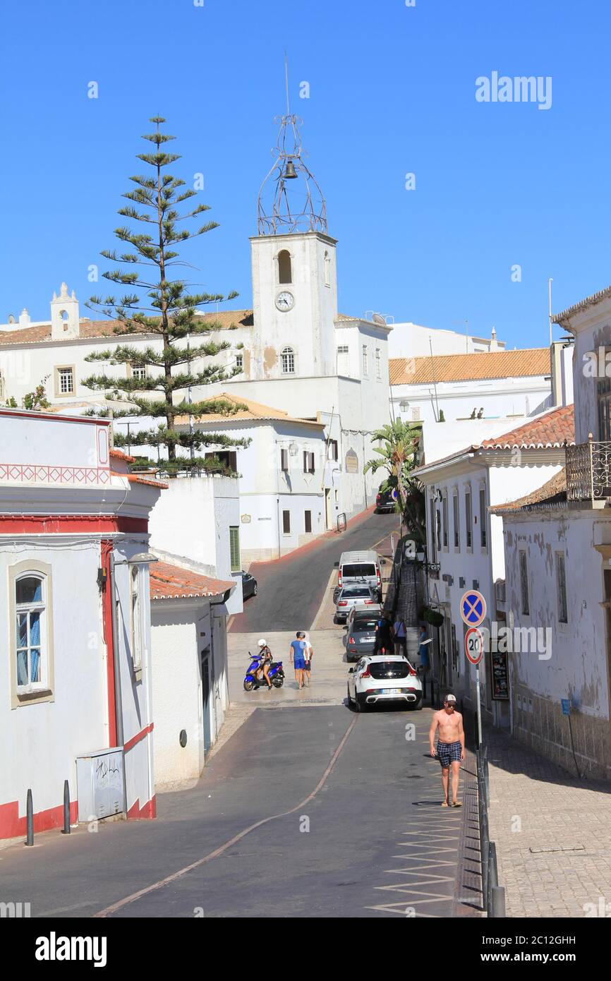Albufeira old town clock tower hi-res stock photography and images - Alamy